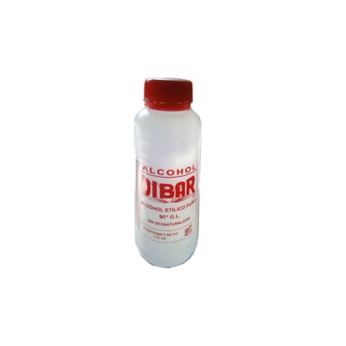 ALCOHOL ROJO ETILICO 96° GL SIN DESNATURALIZAR 125 ml, DIBAR | Farmasuper