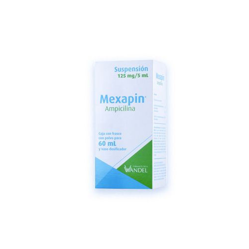 AMPICILINA TRIHIDRATADA 250 MG , MEXAPIN 60 ml susp | Farmasuper