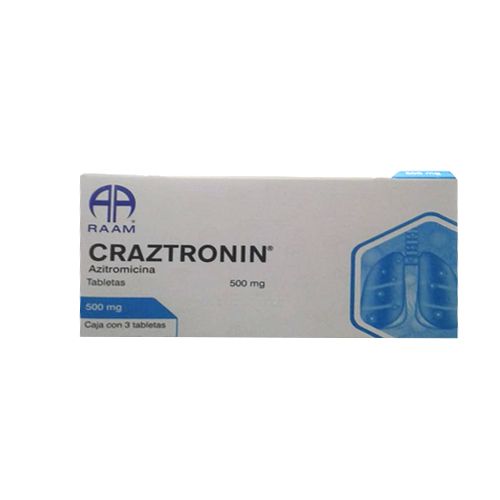 AZITROMICINA 500 MG, CRAZTRONIN 3 tab | Farmasuper
