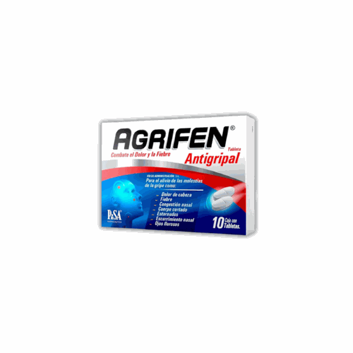 PARACETAMOL/CAFEINA/FENILEFRINA/CLORFENAMINA, 10 tab, AGRIFEN | Farmasuper