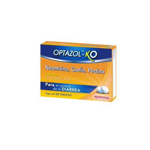 NEOMICINA CAOLIN PECTINA 20 tab OPTAZOL-KO | Farmasuper