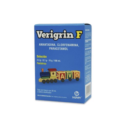 AMANTADINA CLORFENAMINA PARACETAMOL sol 30ml VERIGRIN F gotas. | Farmasuper